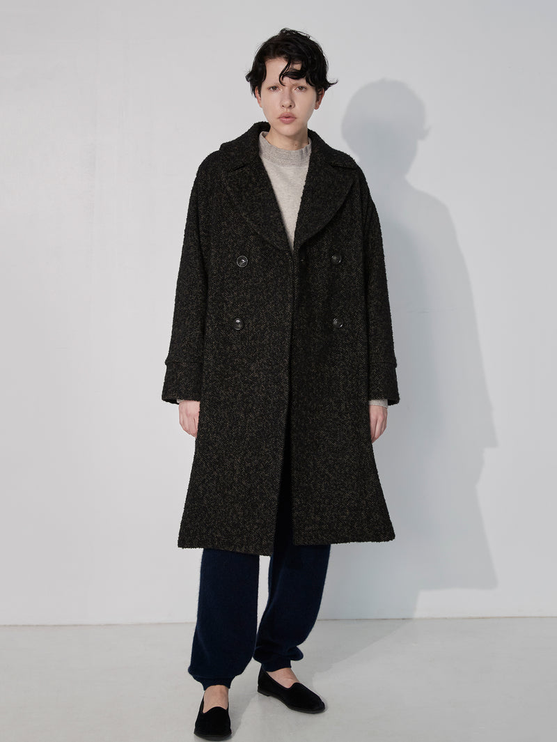 ミックスツイードテントコート/TBEA-271