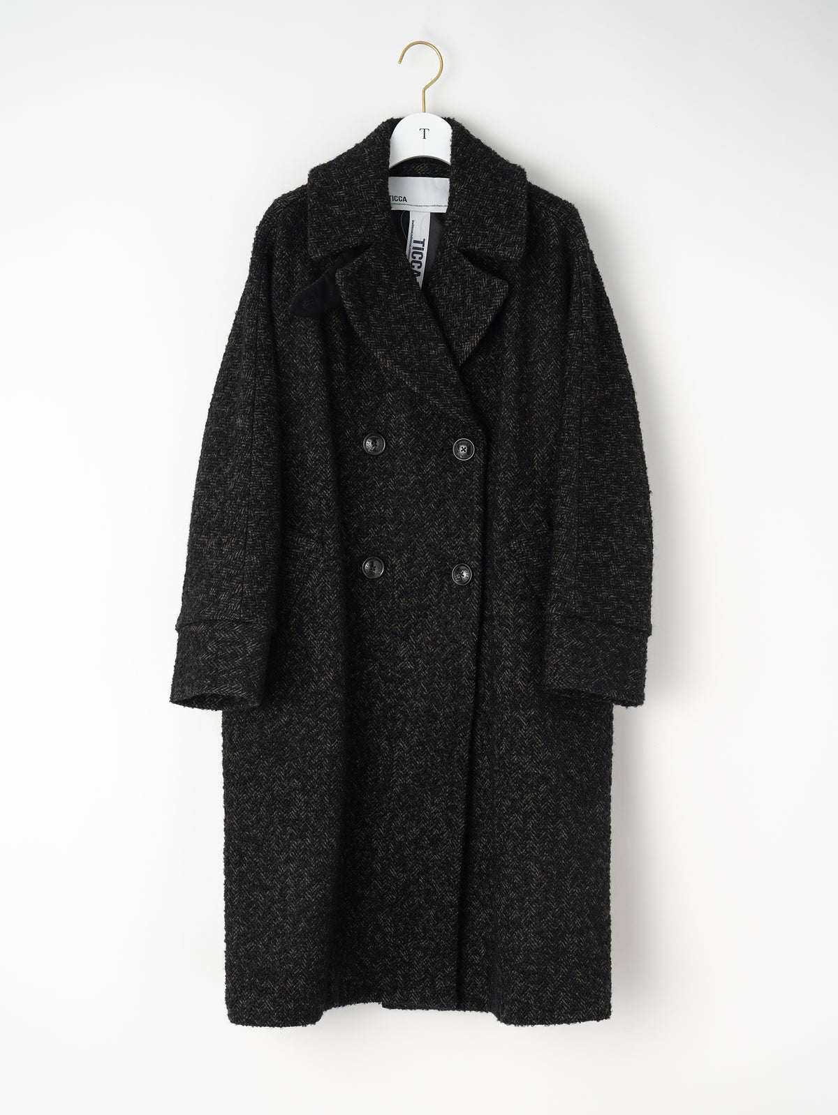 ミックスツイードテントコート/TBEA-271