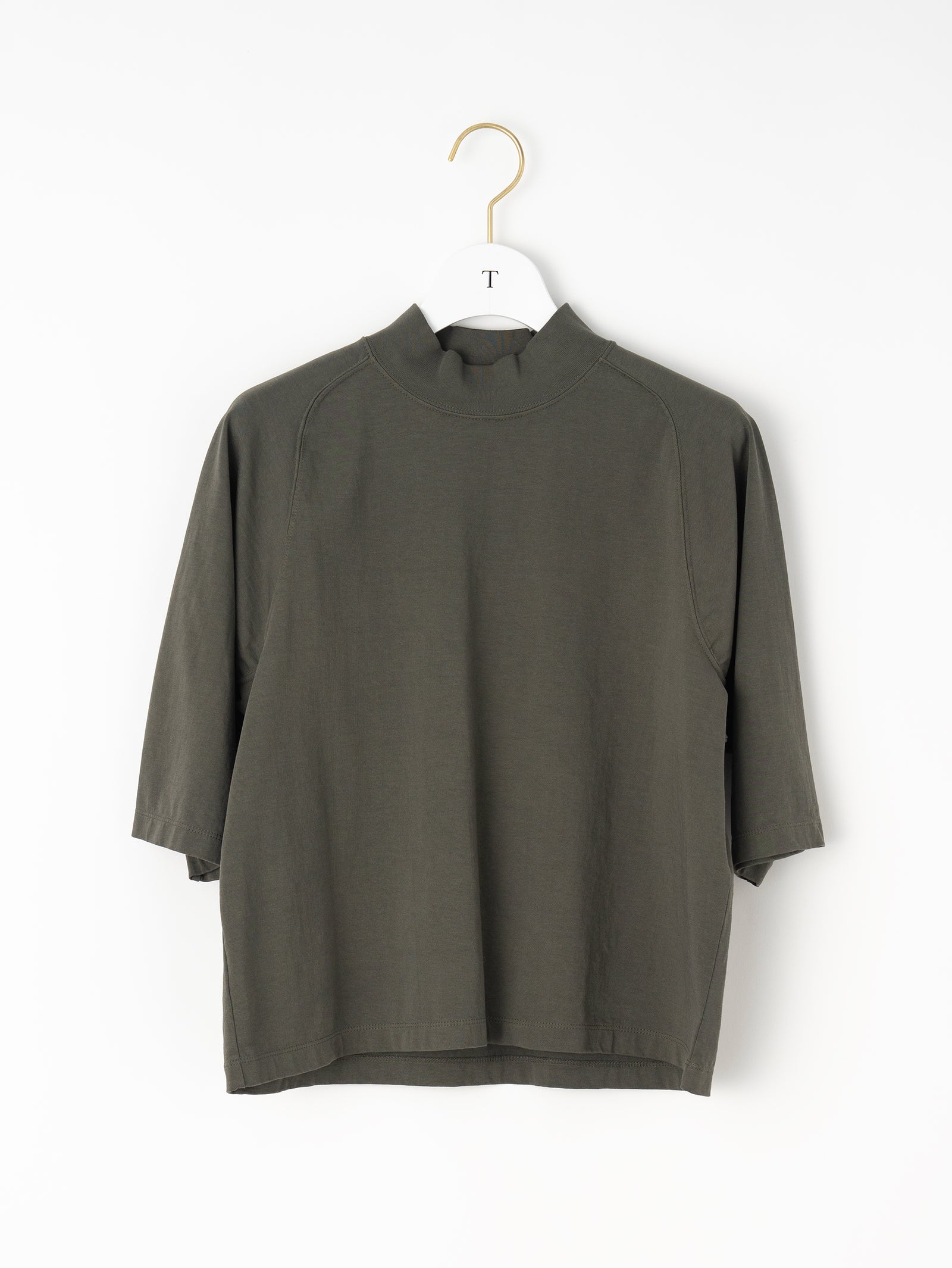 エンブロイダリーハイネックTシャツ/TBEA-282